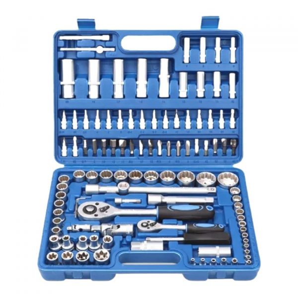 108-pcs Mechanics Hand Tool Box Socket Sets - FOXWOLL