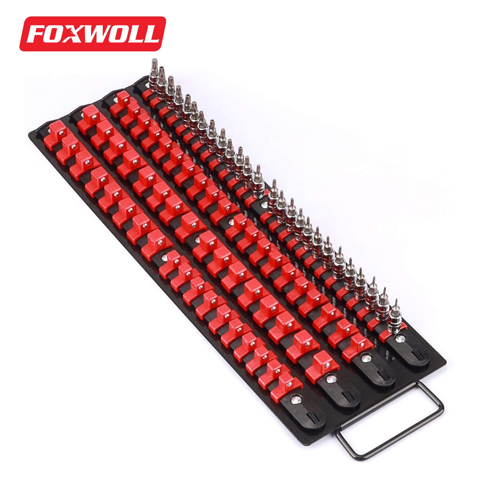 Socket Clip Rail Holder 80-Piece Socket Organizer Tray - FOXWOLL