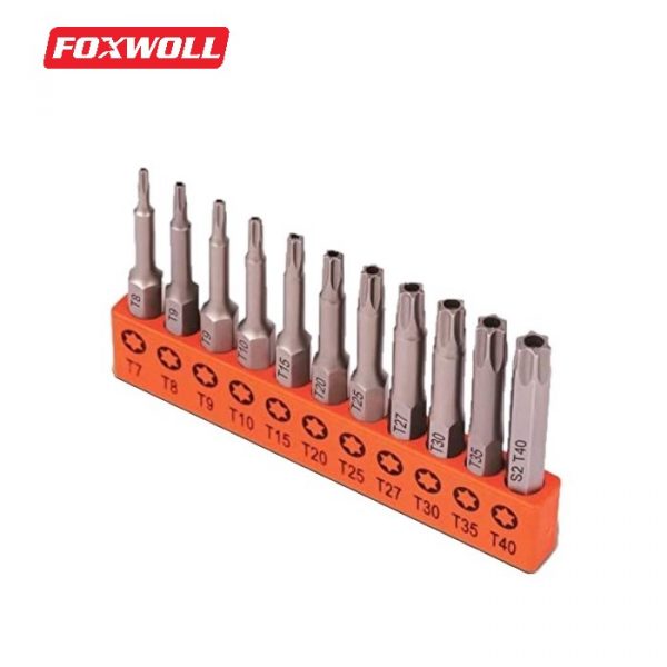 Screwdriver Bits Set T7 - T40 Security Torx S2 Steel - FOXWOLL