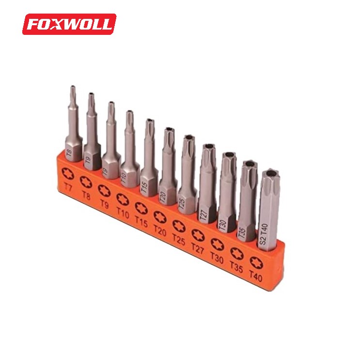 Screwdriver Bits Set T7 - T40 Security Torx S2 Steel - FOXWOLL