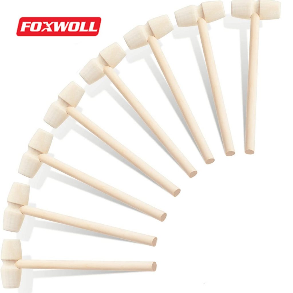8 Pcs Mini Wooden Hammer Multi-Purpose Wood Hammer - FOXWOLL