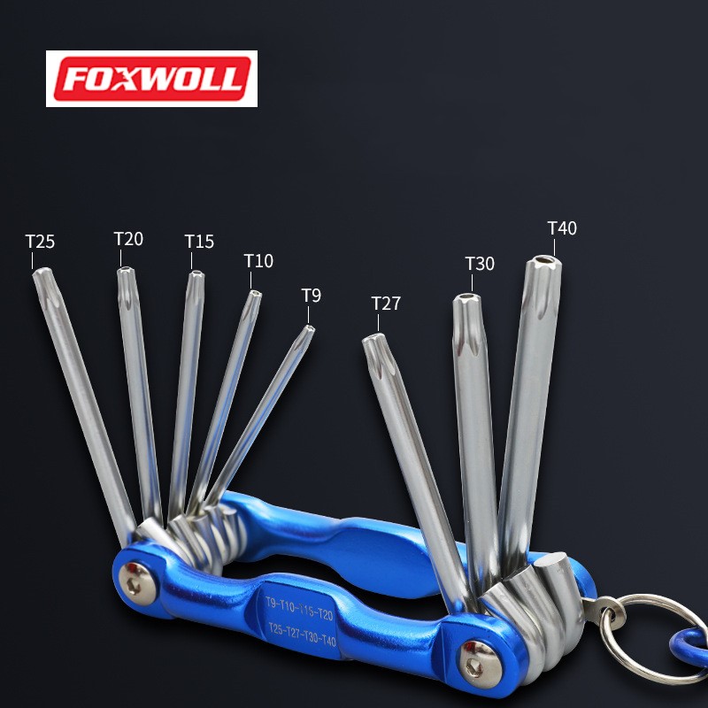 Folding Allen Wrench Set Torx Screwdriver Inch Hexagon - FOXWOLL