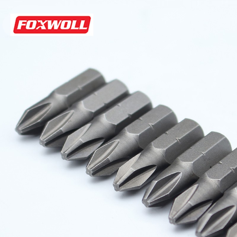Screwdriver Bit S2 Phillips Screw PH2 1/4 Inch Hex Shank - FOXWOLL