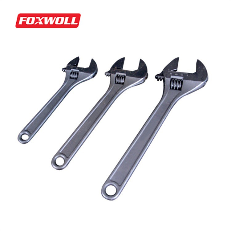 Tool Black Open-Ended Adjustable Wrench - FOXWOLL