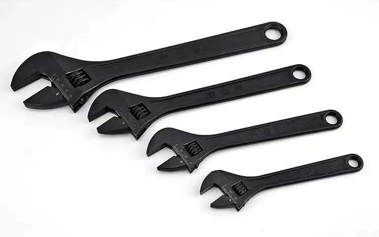 Tool Black Open-Ended Adjustable Wrench - FOXWOLL