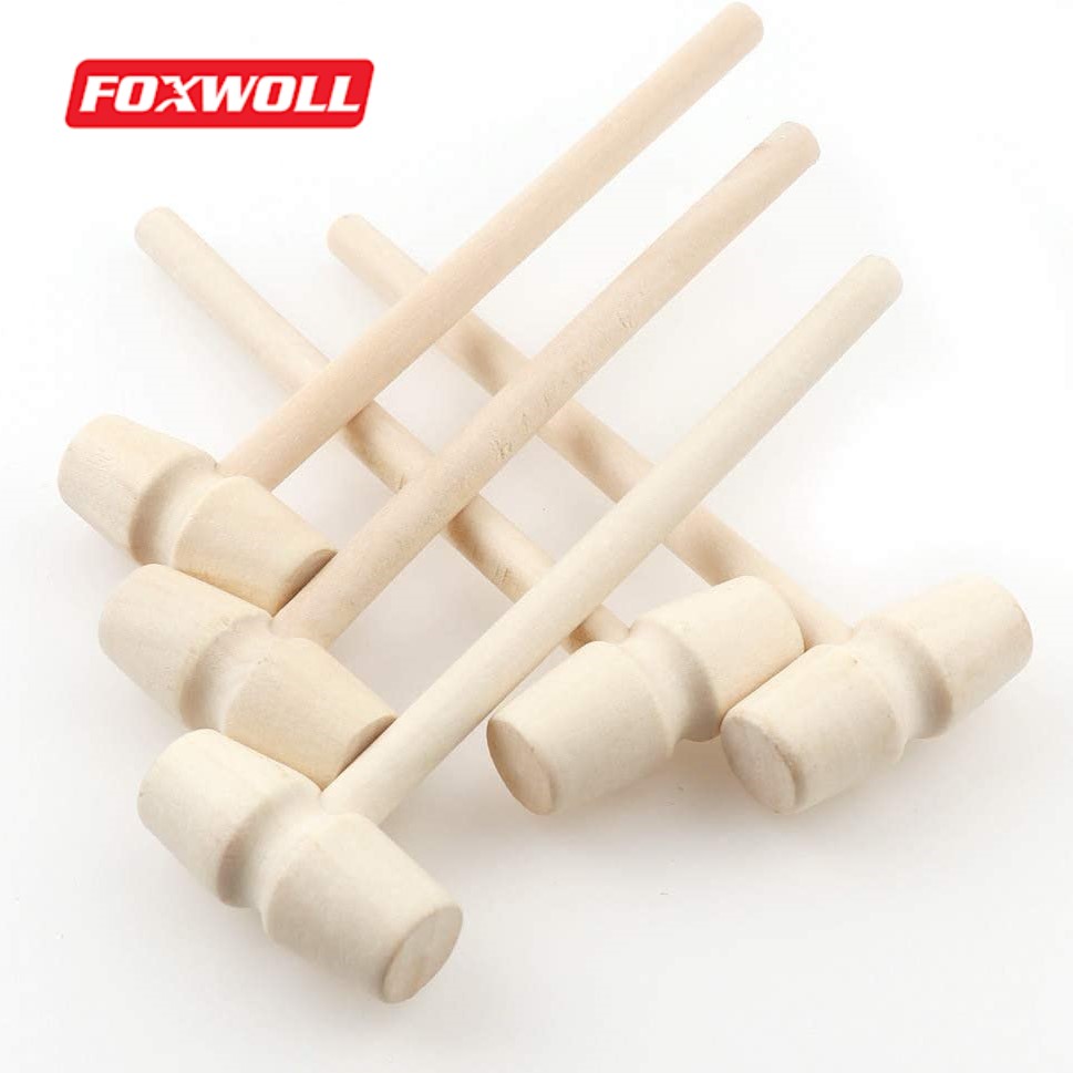 24Pcs Miniature Wooden Hammer for DIY Handmade Tool - FOXWOLL