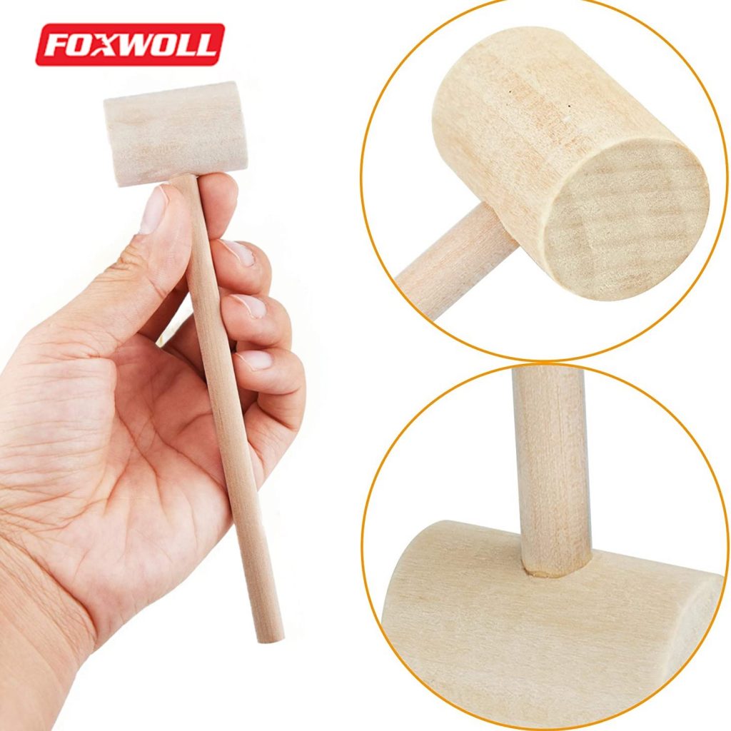 Mini Wooden Hammer for Kids Craft Toys Tool - FOXWOLL