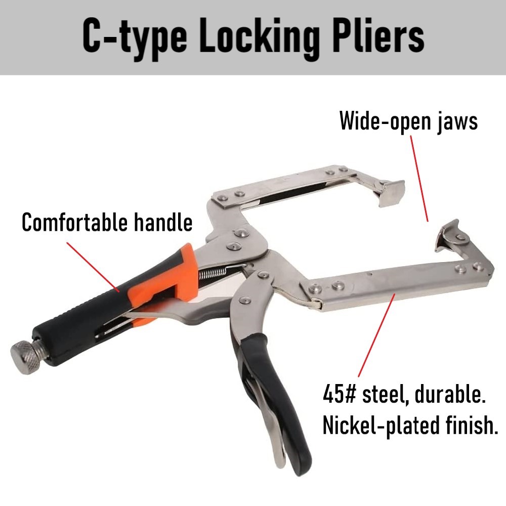 C Type Clamp Locking Pliers Woodworking Clamps - FOXWOLL