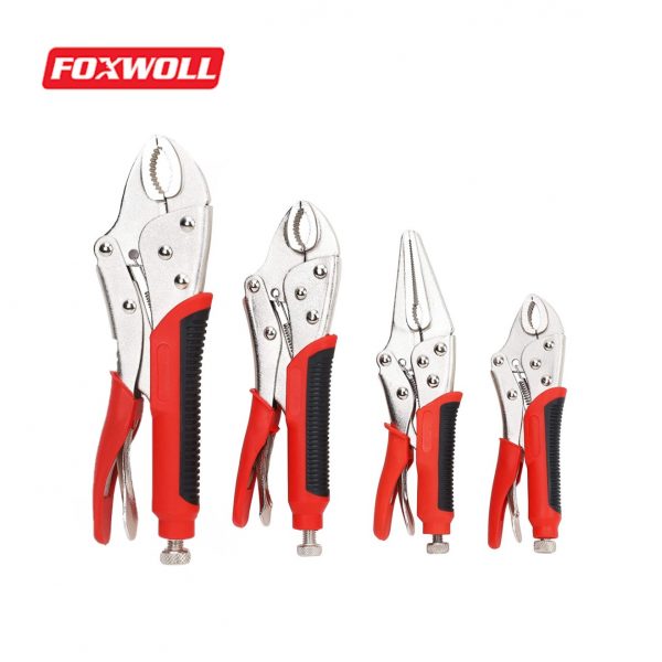 4-Piece Locking Pliers Set With Heavy Duty Grip - FOXWOLL