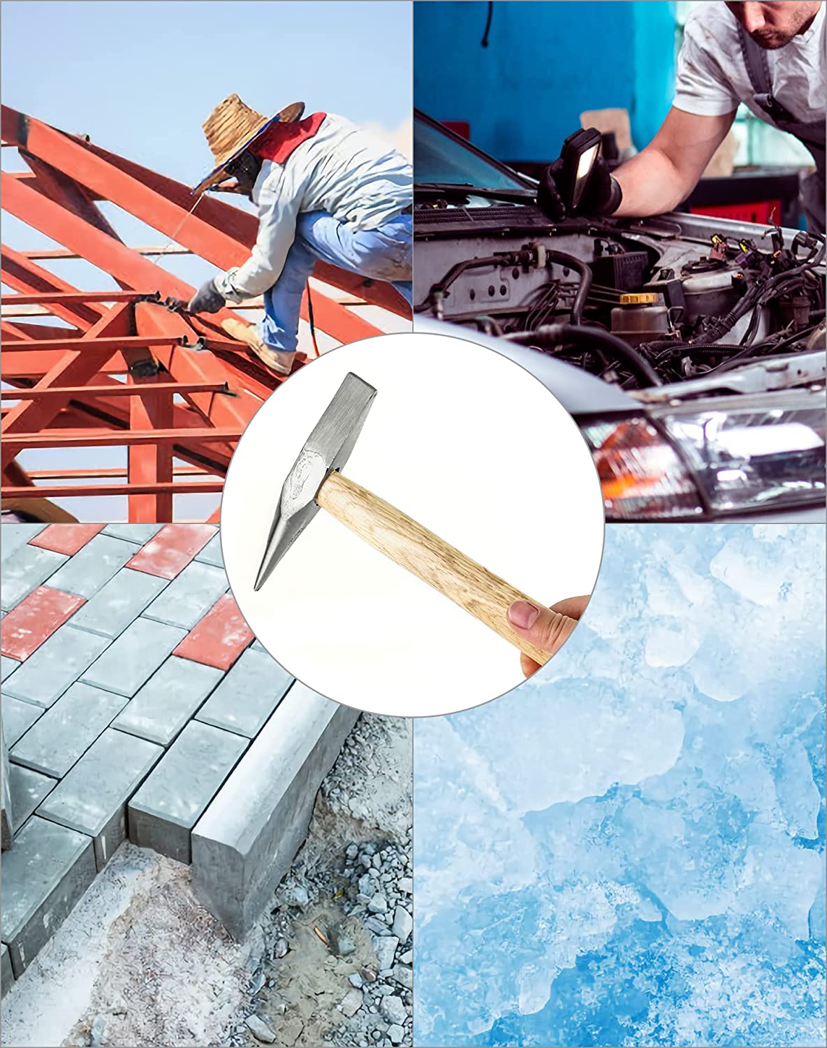 14oz chipping hammer Two-head welding hammer - FOXWOLL