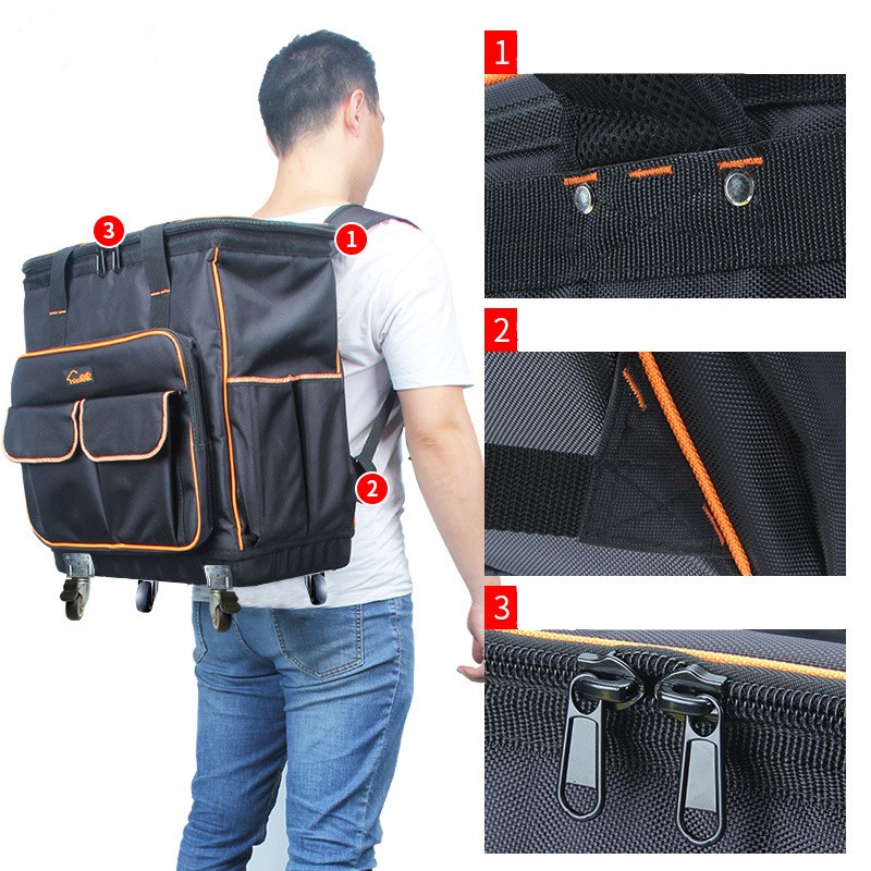 Tool Bags Wheels Tool Bags Backpack With Wheels - FOXWOLL