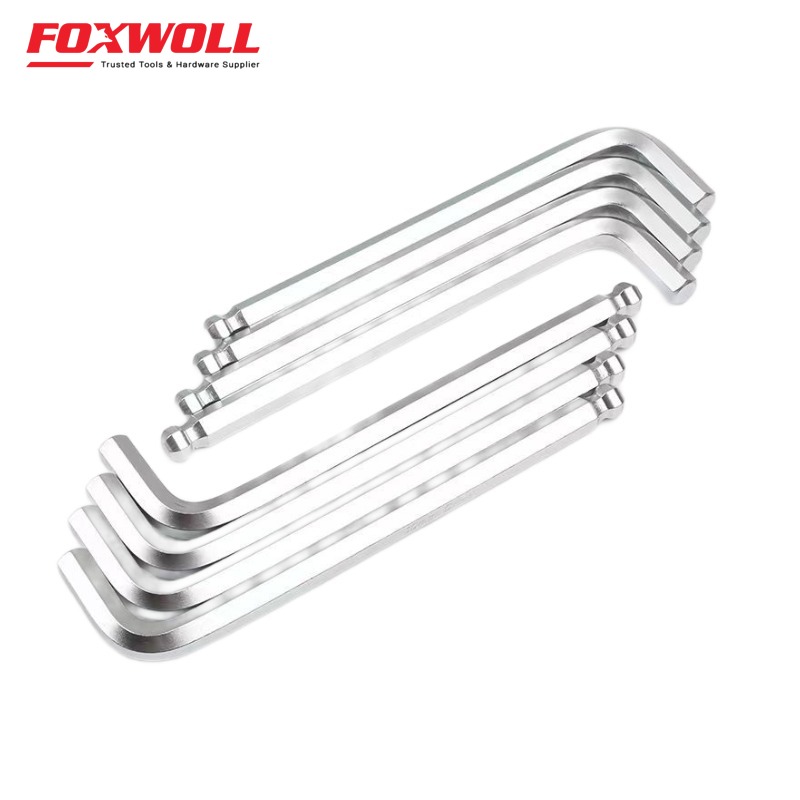 Ball End Extended Mirror Surface L Handle Hex Key - FOXWOLL