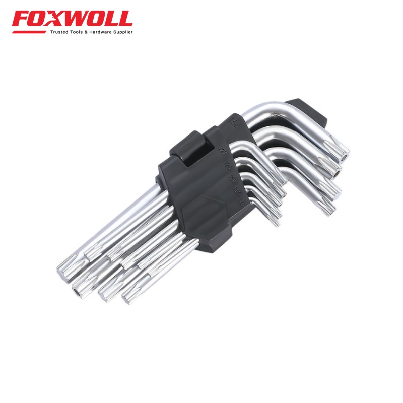 Wear-Resistant Matte Security Torx Hex Key Set 9PCS T10-T50 - FOXWOLL