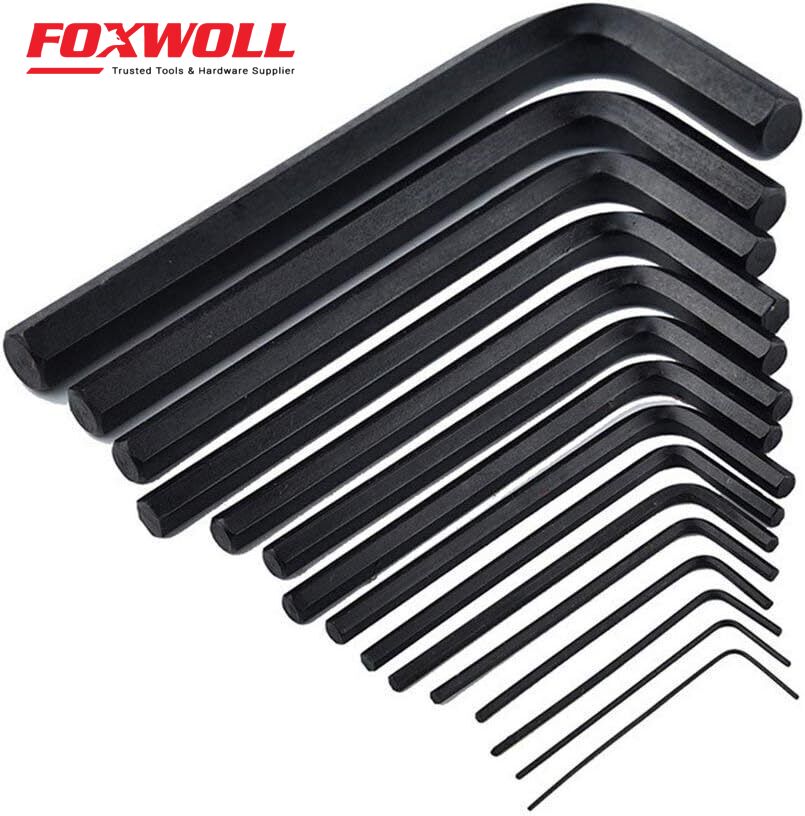30PCS L-Handle Metric Inch Chrome Oxide Hex Key Set - FOXWOLL