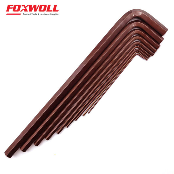 S2 Extra Length Flat Head Bronze L-Shaped Hex Key - FOXWOLL