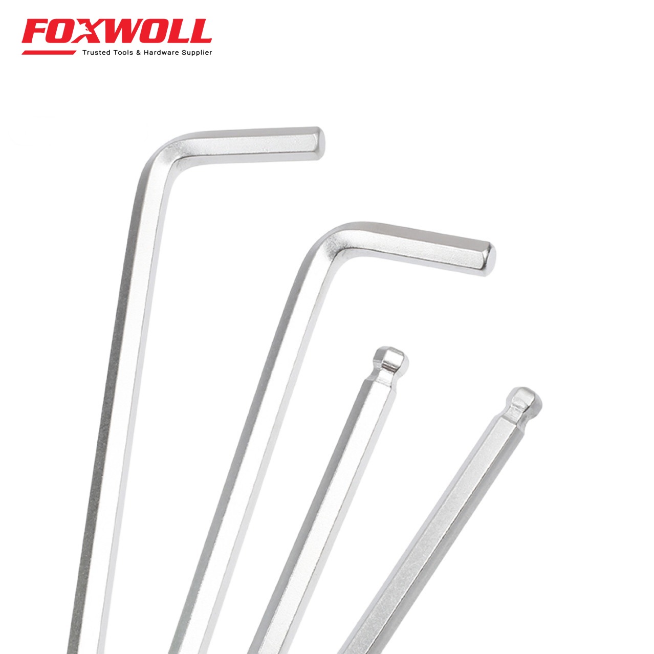Ball End Extended Mirror Surface L Handle Hex Key - FOXWOLL