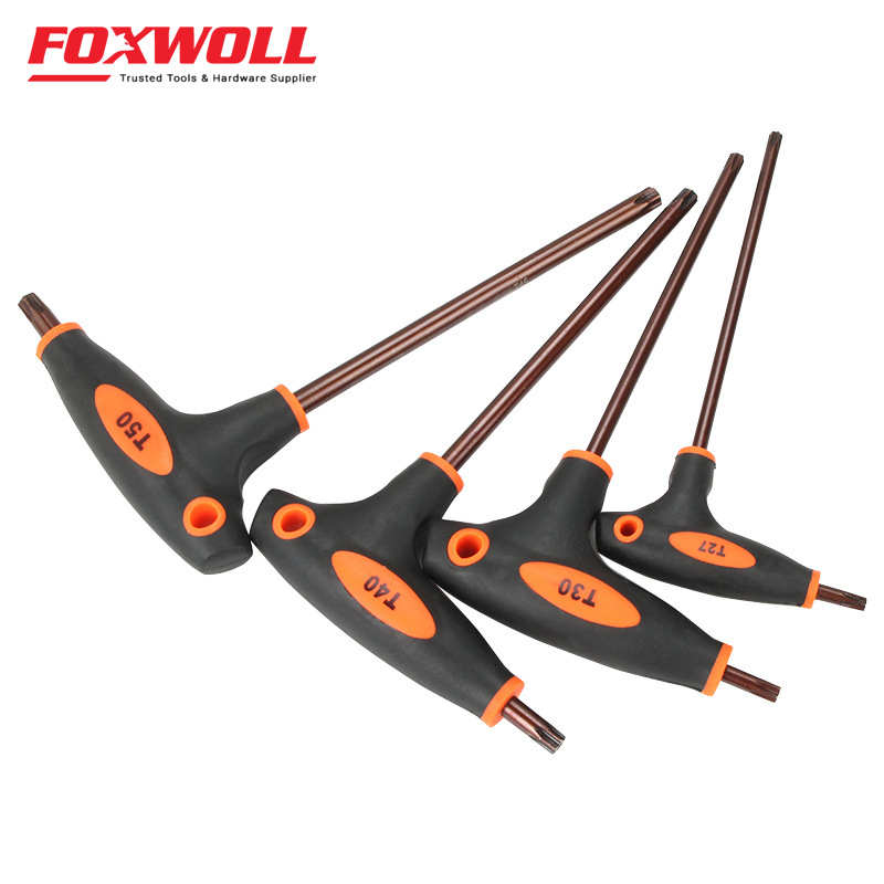 Two-Color Handle Metric and Inch Torx End Bronze Hex Key - FOXWOLL