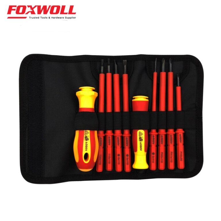10-Piece Interchangeable Bits Insulated Screwdriver Set - FOXWOLL