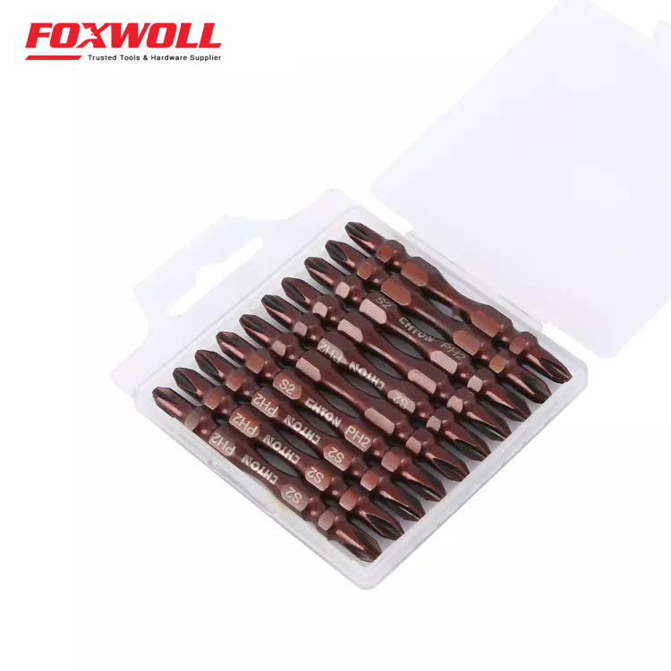 10pcs 65mm Double Ended Screwdriver Bits Set - FOXWOLL