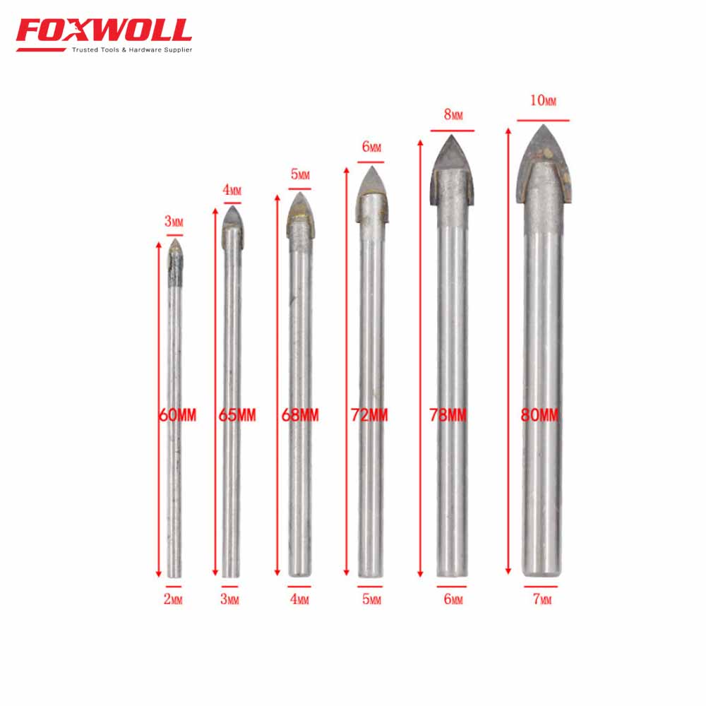 Natural Color Glass Drill Triangle Drill Ceramic Tile Drill Bit - FOXWOLL