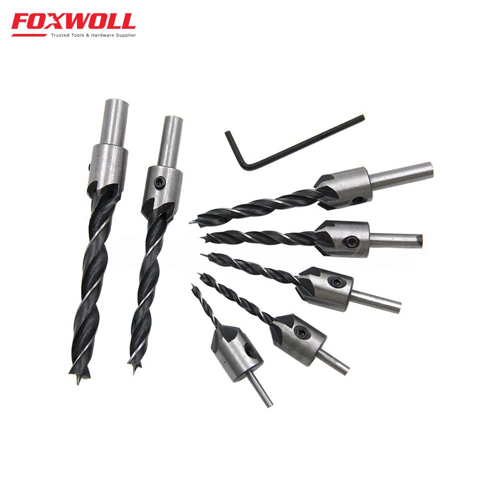 Three-Pointed Woodworking Drill Bit Set - FOXWOLL